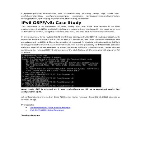 I pv6 ospfv3 case study | DOCX