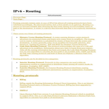 Ipv6 Routing Pdf