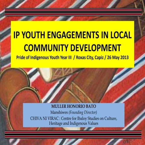 Ip youth engagements in local community development | PPTX
