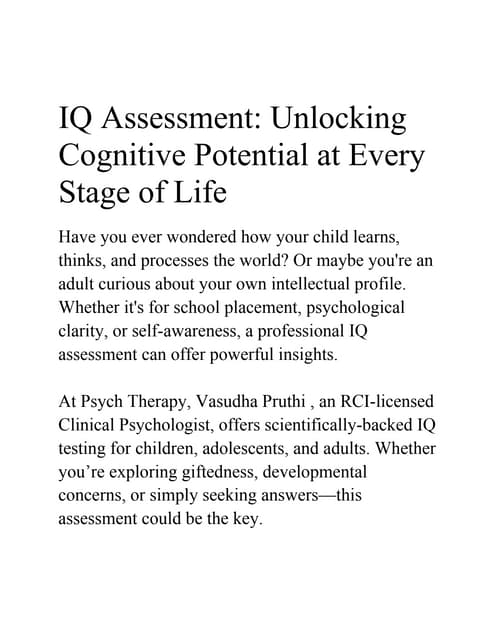 Draw a Person: Intellectual Ability Test | PDF