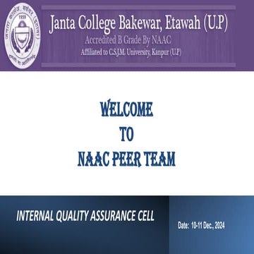 internal Quality Assurance Cell Power point | PDF