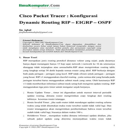 Iqbal cisco-packet-tracer-konfigurasi-dynamic-routing-rip-–-eigrp-–-ospf | PDF