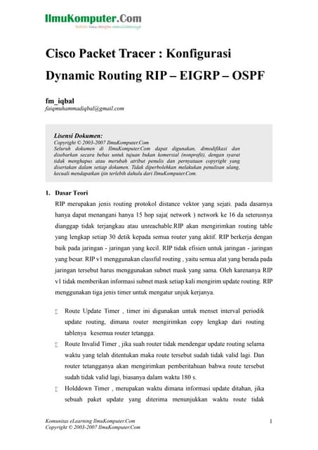 Modul 4 konfigurasi router | PPT