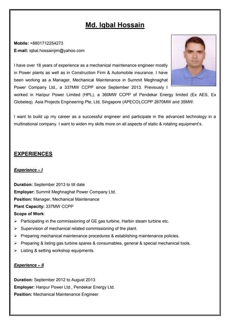Mazhar Saeed final CV | DOCX | Auto Type | Automotive