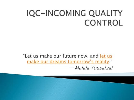 Incoming Quality Control (IQC) | PPT