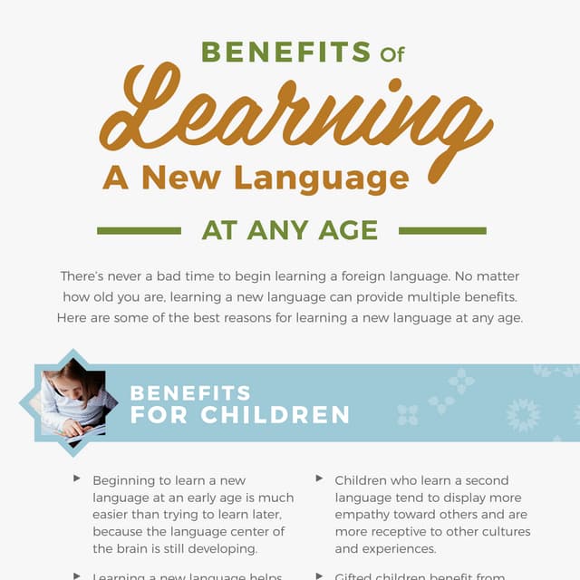 Benefits Of Learning A New Language At Any Age | PDF