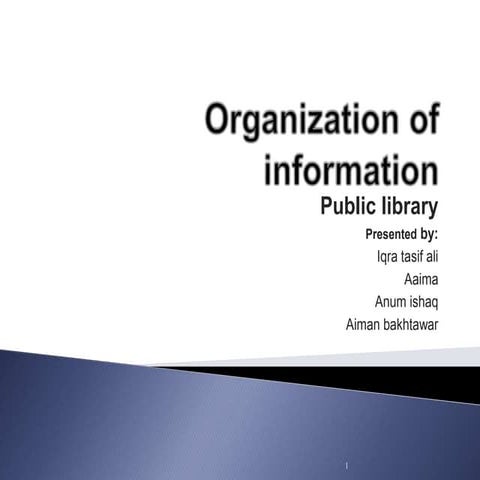 organization of information | PPTX | Education