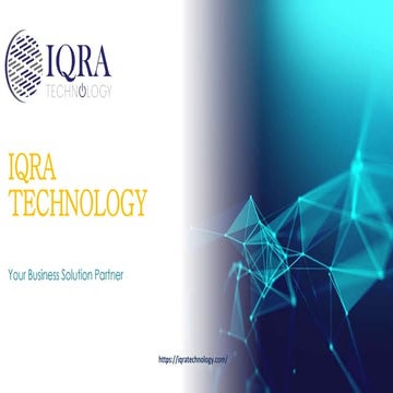 Iqra Technology Corporate Profile Presentation | PPT