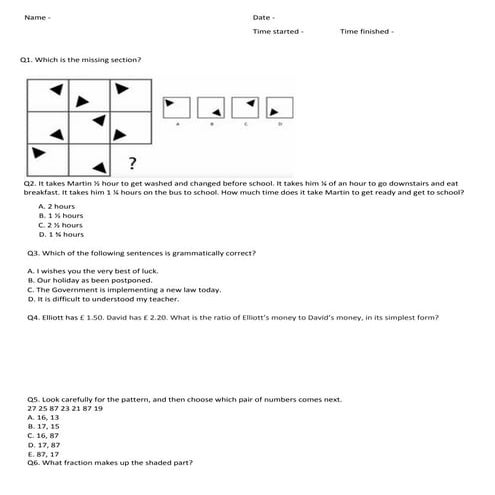 Iq test 2021 answers | PDF
