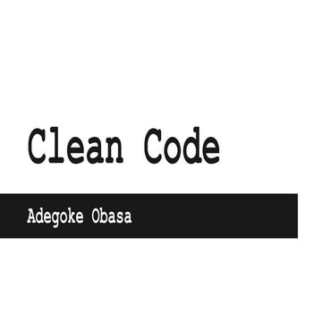 Clean code | PPTX