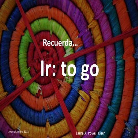 Ir.a.infinitivo verb chart ppt | PPT