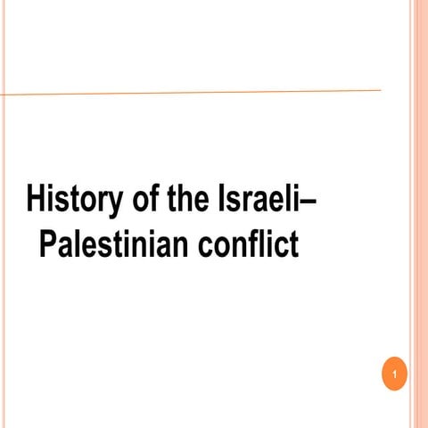 History of Isreali Palestine conflict | PPTX