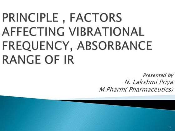 Various factor affecting vibrational frequency in IR spectroscopy. | DOCX | Chemistry | Science