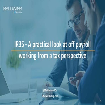IR35 - Off Payroll Working | PPTX