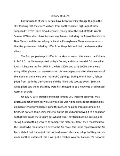 Ufo documents index | PDF