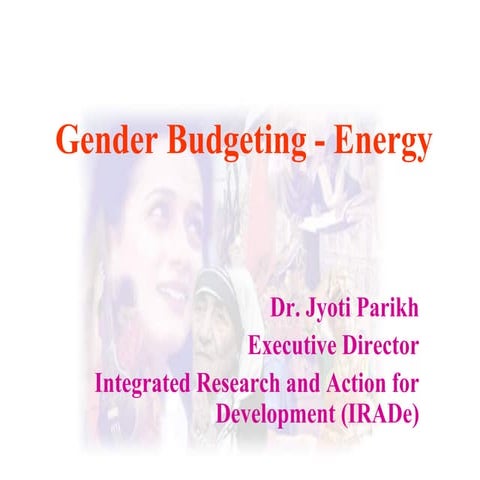 Ira de gender energy budgeting | PPT