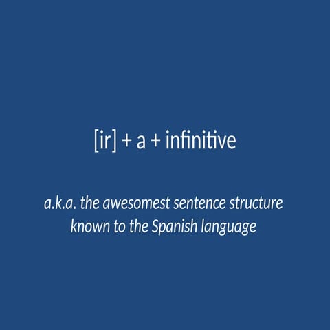 Ir + a + infinitive | PPT