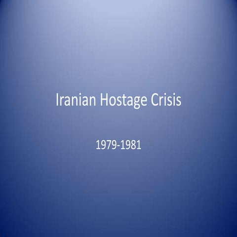 Iranian hostage crisis | PPTX