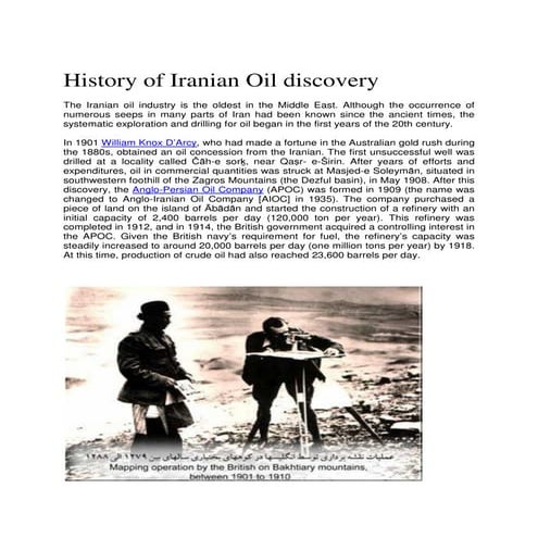 Iranian oil history | PDF