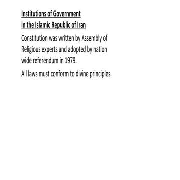 Iran institutions of governemnt vision notes (1) | PPTX