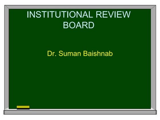 Institutional ethics committee : Roles and Responsibilities | PPT