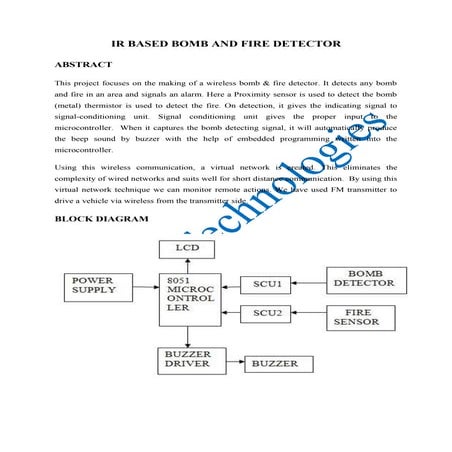 Ir based bomb and fire detector | PDF
