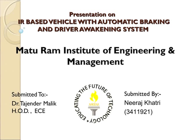 Automatic braking system | PPTX | Radio Control | Hobbies & Interests