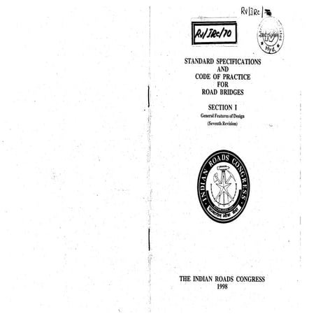 IRC-5-1998 irc code for highway projects | PDF