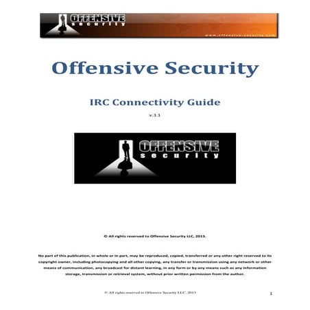 IRC Guide by Offensive Security | PDF