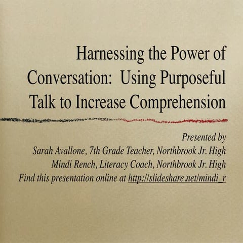 Harnessing the Power of Conversation | PPT