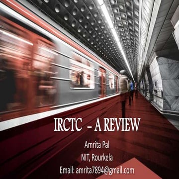 IRCTC - A Review | PPT
