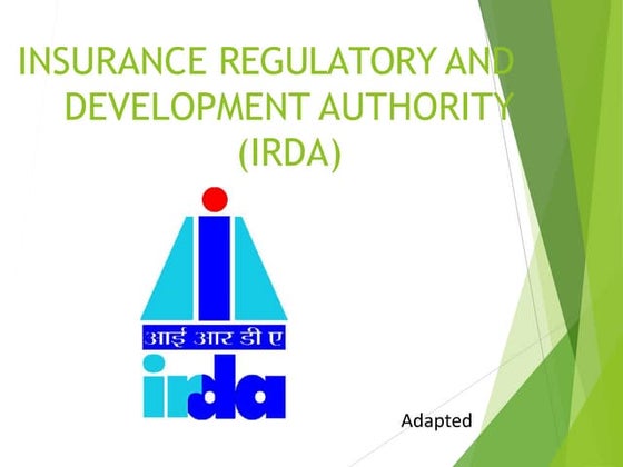 IRDA | PPTX | Insurance | Personal Finance