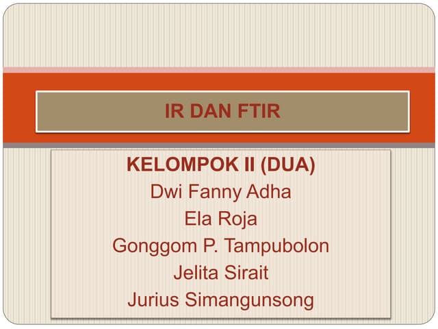 Macam spektrofotometri dan perbedaannya | DOCX