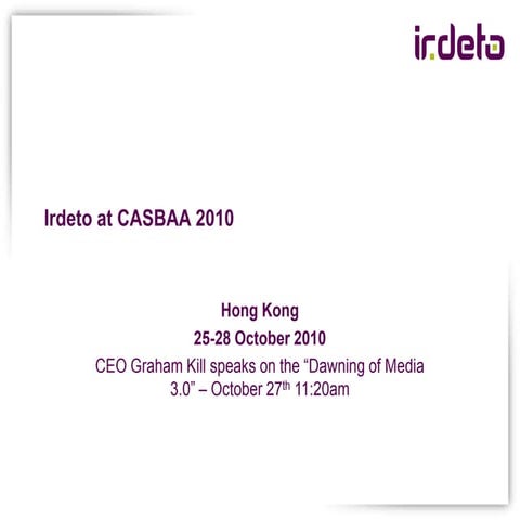 Irdeto CASBAA Overview | PPTX