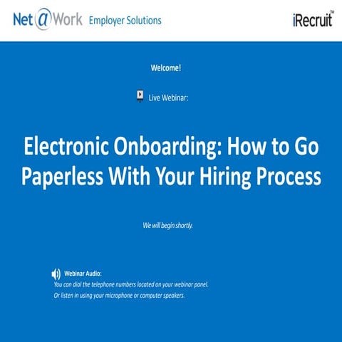 Recorded Webinar: Electronic Onboarding- How to Go Paperless With Your ...