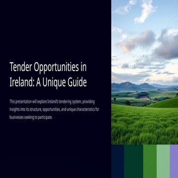 Best and Famous Tenders are presented in the Ireland | PPT