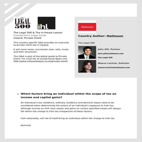The Legal 500 and The In-House Lawyer Comparative Legal Guide Ireland ...
