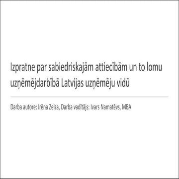 Izpratne par sabiedriskajām attiecībām un to lomu uzņēmējdarbībā ...