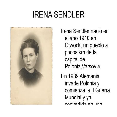 Irena Sendler- World History presentation | PPTX