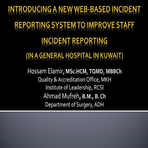 Occurrence variance report | PPT