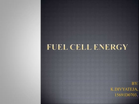 Fuel cells | PPT