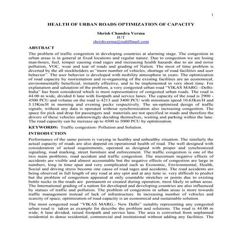 Traffic study project for final year CIVIL engineering | PDF
