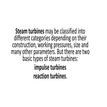 Steam turbine types | PPTX