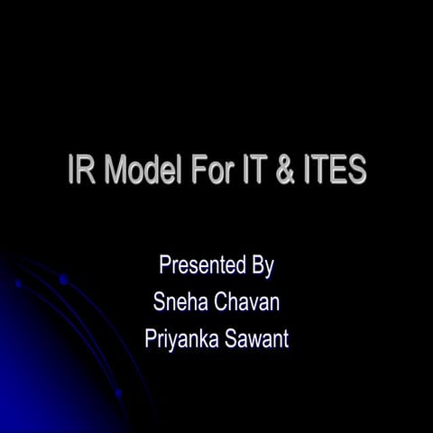 Ir for it&ites | PPTX
