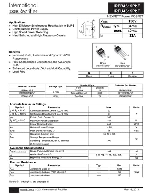 Original N-Channel MOSFET IRF1324 F3124 1324 24V 353A TO-220 New ...