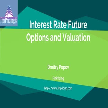 Valuing Interest Rate Futures Options | PDF | Stocks and Bonds ...