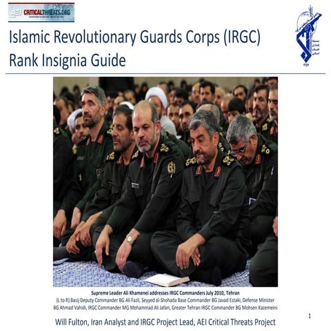 IRGC Rank Insignia Guide | PDF