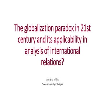 Globalisation Paradox and International Relations | PPTX | Political ...