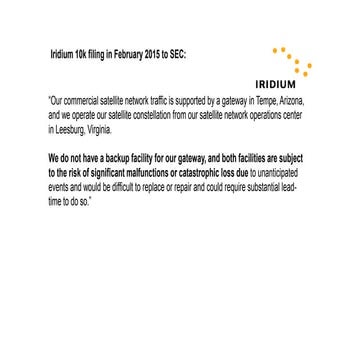 Iridium no backup gateway | PPTX