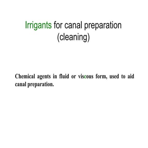 irigation system and Technique used in dentistry | PPT
